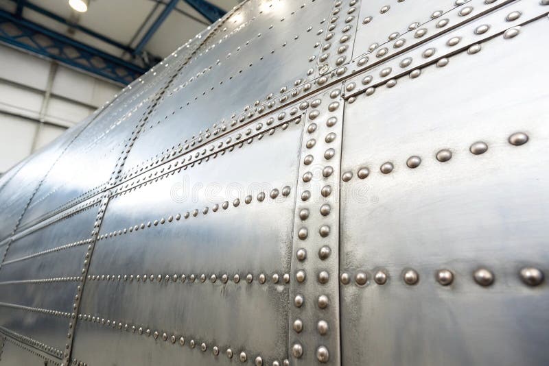 Polished Metal Background with Rivets Stock Illustration - Illustration ...