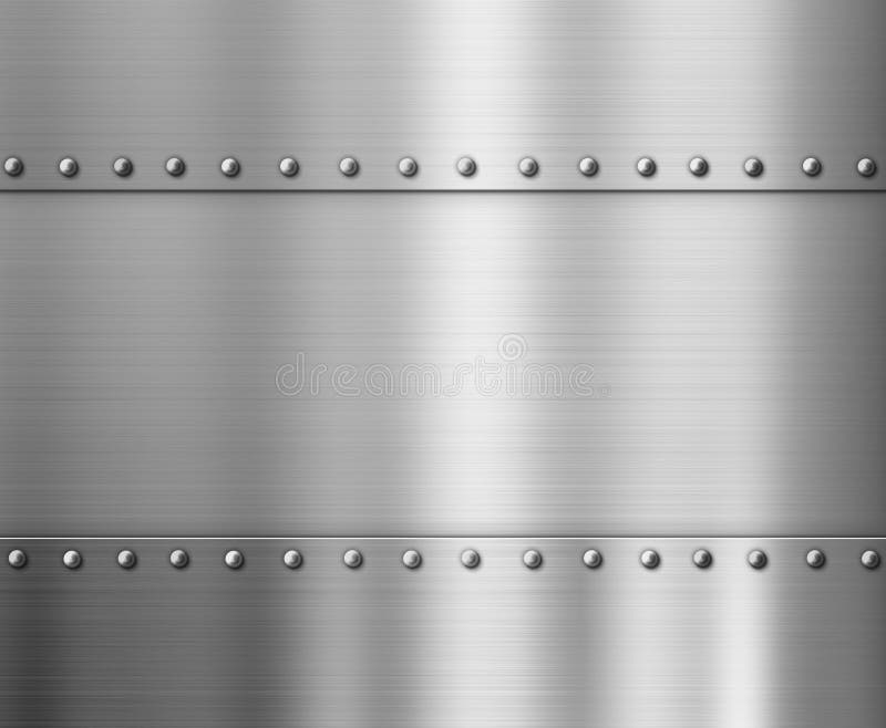 Polished Metal Background with Rivets Stock Photo - Image of punk ...
