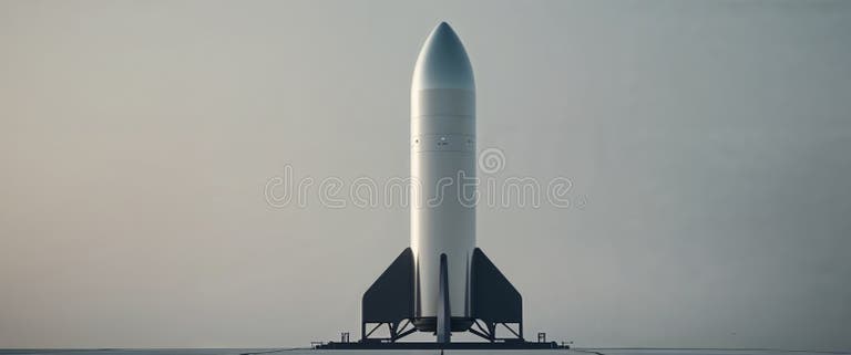 A Polished Metal Rocket Ship Ready for Launch Stock Image - Image of ...