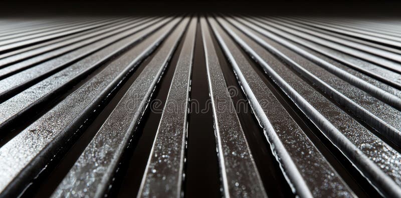 A Polished Metal Surface with a Brushed Finish, Reflecting Light in ...