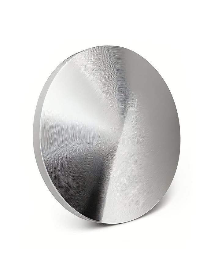 A Polished Metallic Disc Rests Gracefully on a Smooth Surface ...