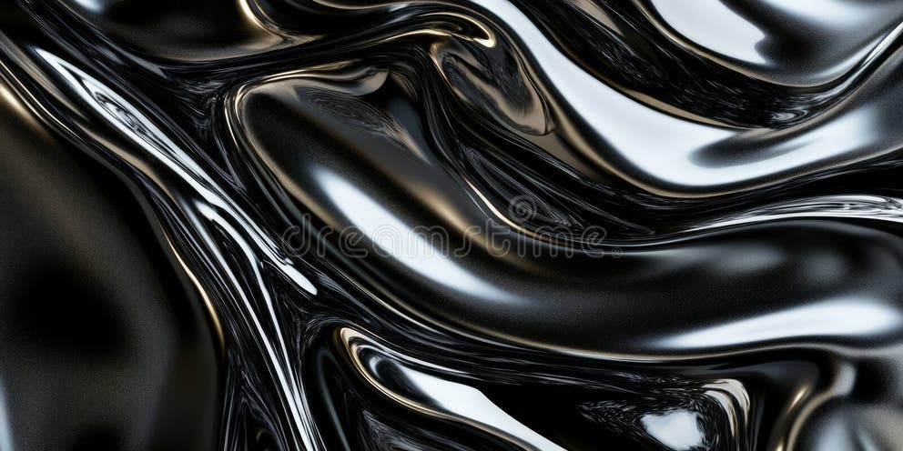 Polished Obsidian Stone Texture with a Deep Black Mirror-like Surface ...