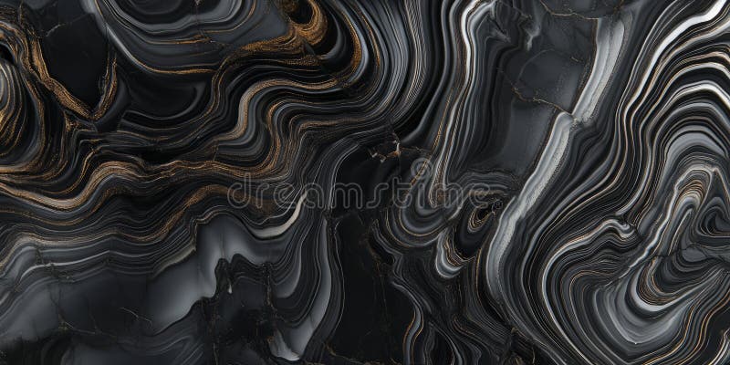 Polished Obsidian Stone Texture with a Deep Black Mirror-like Surface ...