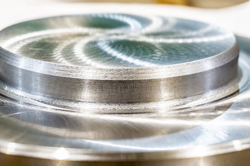 The Polished Part of the Machined Surface of a Round Metal Part Stock ...