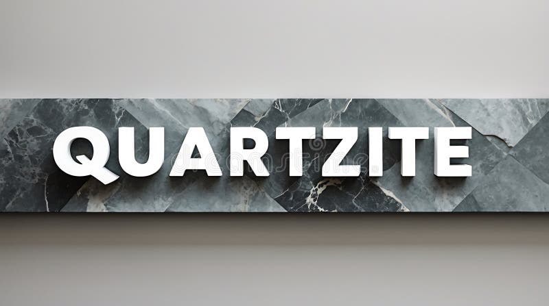 Polished Quartzite Signage with a Modern Design and Texture Displayed ...