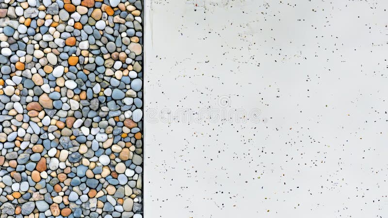 Polished River Stones Placed on a Rough Stone Surface. Stock Image ...