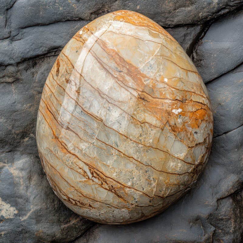 Polished Rock with Stunning Patterns Stock Image - Image of layered ...