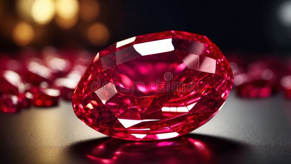 Polished Ruby in Focus a Radiant Symbol of Luxury and Elegance. Stock ...