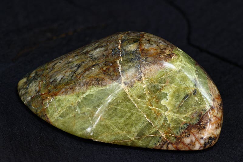 A Polished Sample of Unakite Granite with Epidote Stock Photo - Image ...