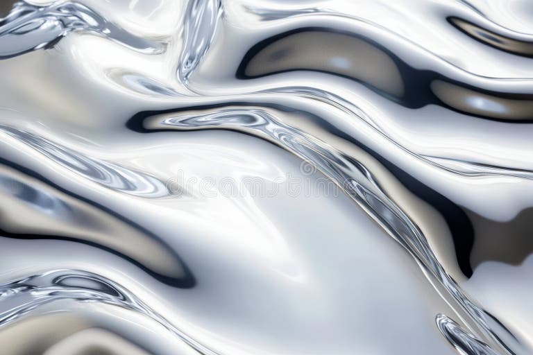A Polished Silver Metal Background with a Smooth, Mirror-like Surface ...