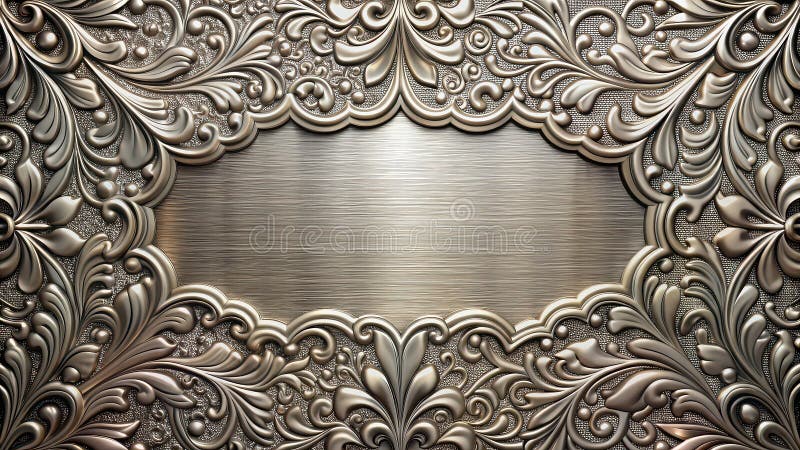 Polished Silver Metal Pattern with Intricate Design Generative by AI ...