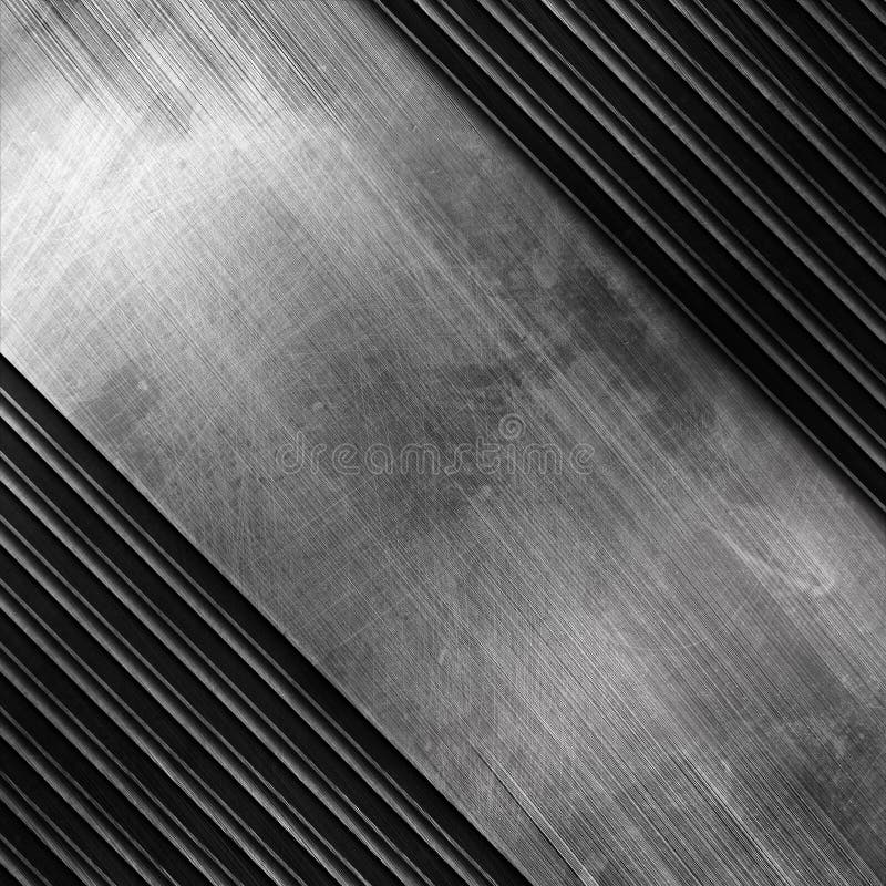 Polished Silver Metal Plate with Stripe Pattern Stock Photo - Image of ...