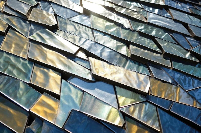 Polished Slate Tile Reflecting Sunlight for a Sheen Effect Stock Image ...