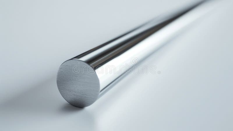 Polished Steel Rod on a Plain Background. Generative Ai Stock ...