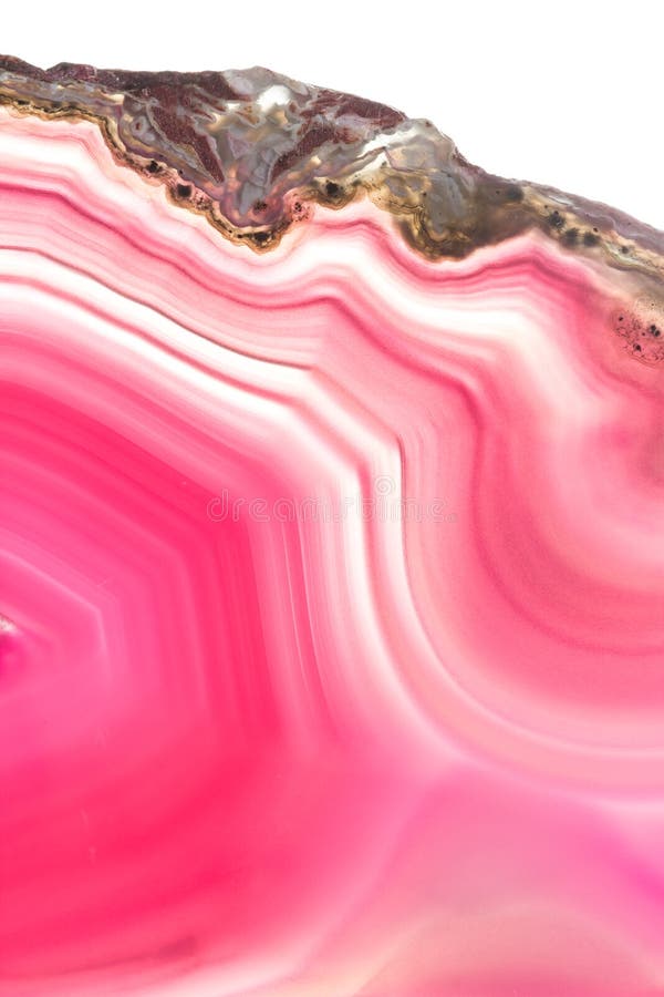 Polished Translucent Slice of Banded Purple Agate Stock Photo - Image ...