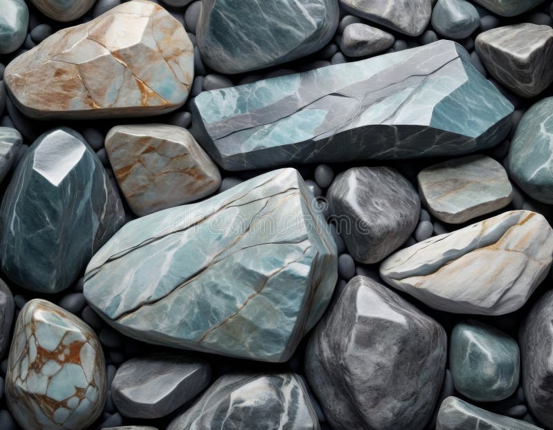 Polished Stone Pebbles Texture Stock Image - Image of design, texture ...