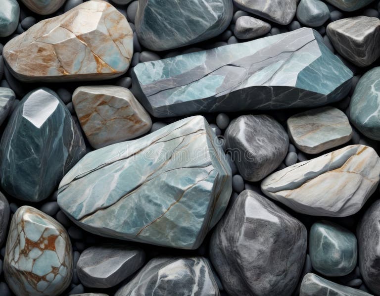 Polished Stone Pebbles Texture Stock Image - Image of design, texture ...