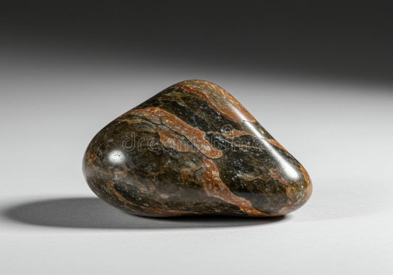 Polished Stone Rock Showing Bands of Color and Interesting Textures ...