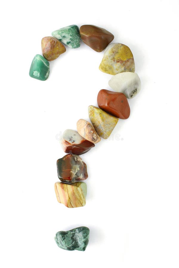 Polished Stones Question Mark Stock Image - Image of help, asking: 12919229