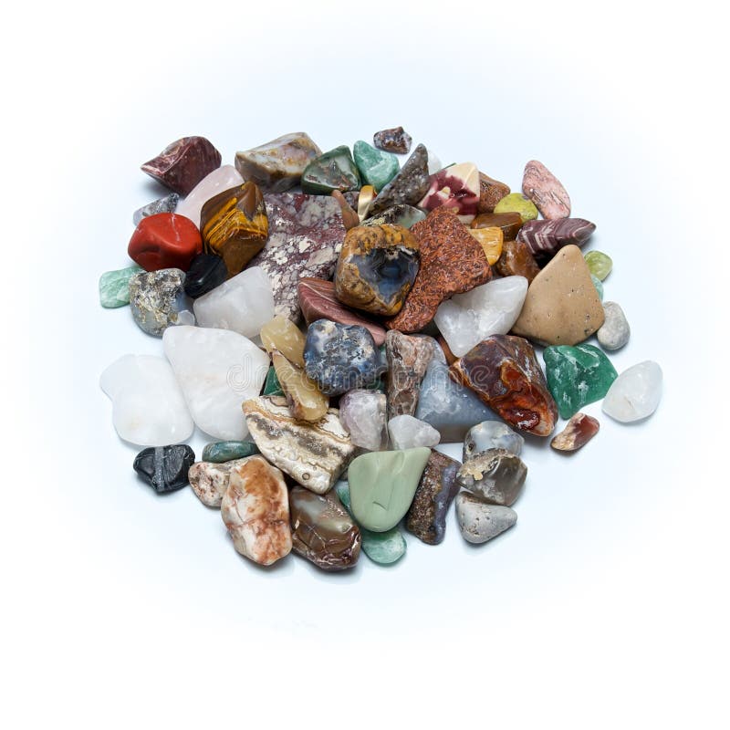 Polished tumbled stones stock image. Image of pile, broken - 42685647