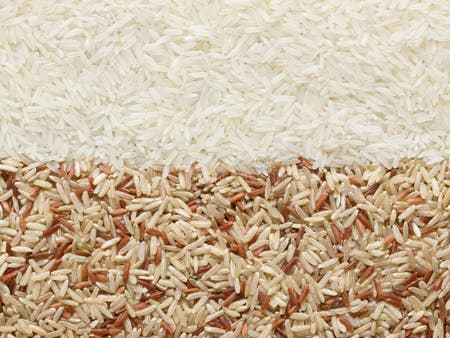 Polished and Unpolished Rice Stock Photo - Image of asian, starch: 17950758