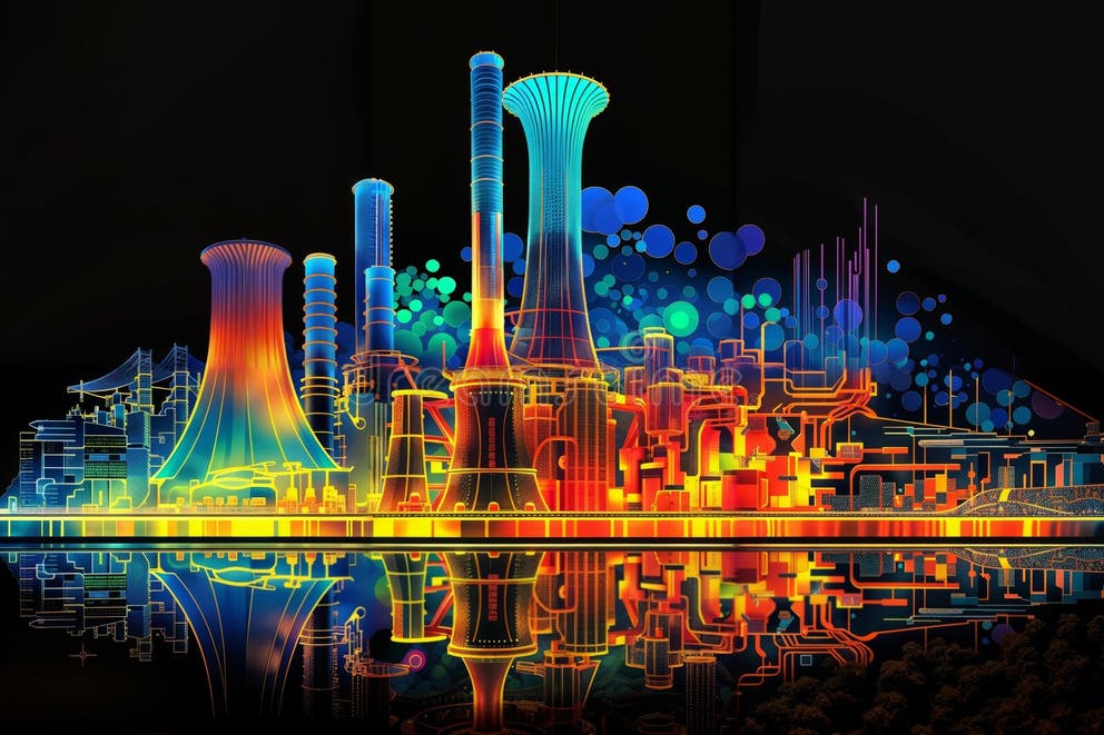 Polished Visualization of a Modern Nuclear Facility, Generative Ai ...