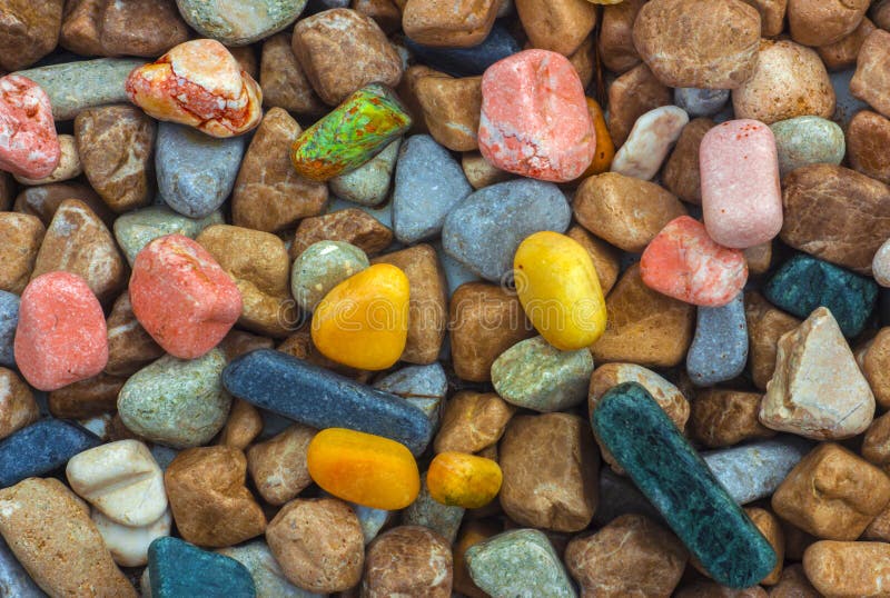 Polished Colored Marble Pebbles and Semi-precious Stones Background ...