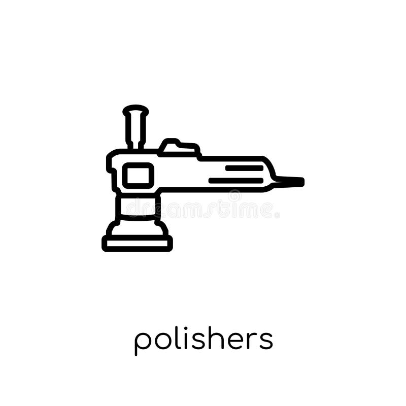 Outline Polishers Vector Icon. Isolated Black Simple Line Element ...