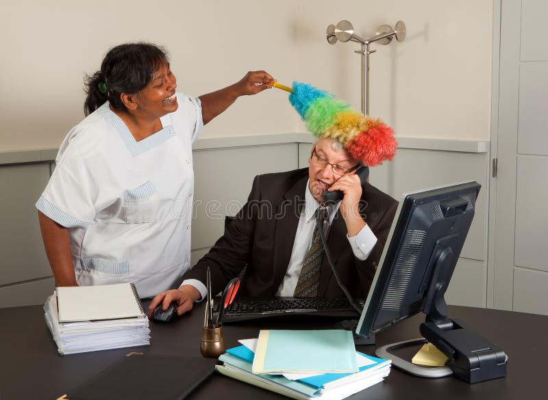 Polishing the boss stock photo. Image of manager, office - 17386014