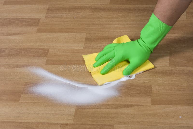 Close Up of Woman with Rag Cleaning Floor at Home Stock Photo - Image ...