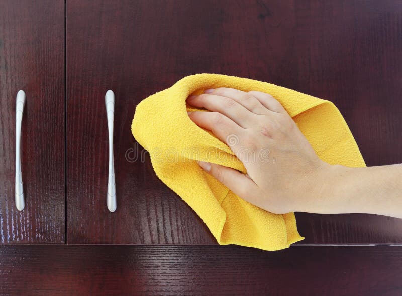 Polishing kitchen closet stock photo. Image of shine, clean - 5963726