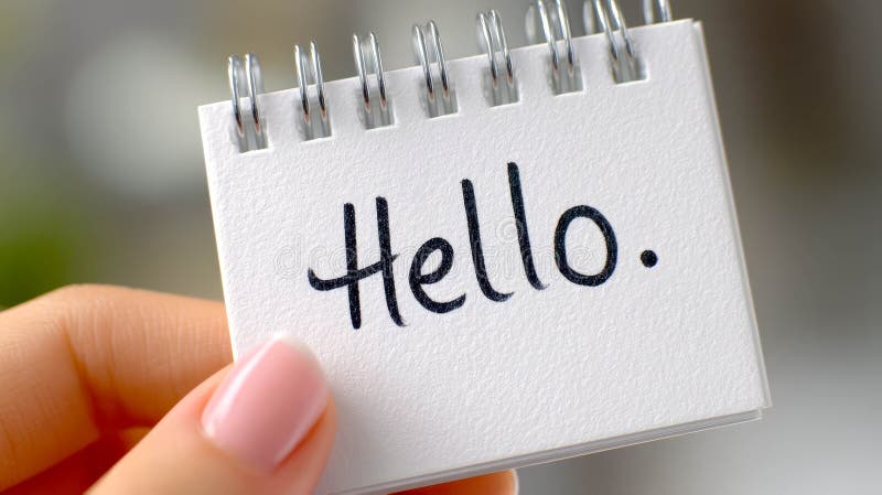 Polite Greeting Captured in a Close-up View of a Hand Holding a Small ...