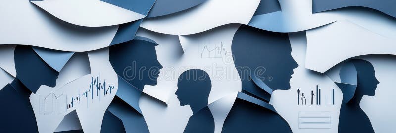 Sophisticated Paper Art Design Illustrating Political Analysis with ...
