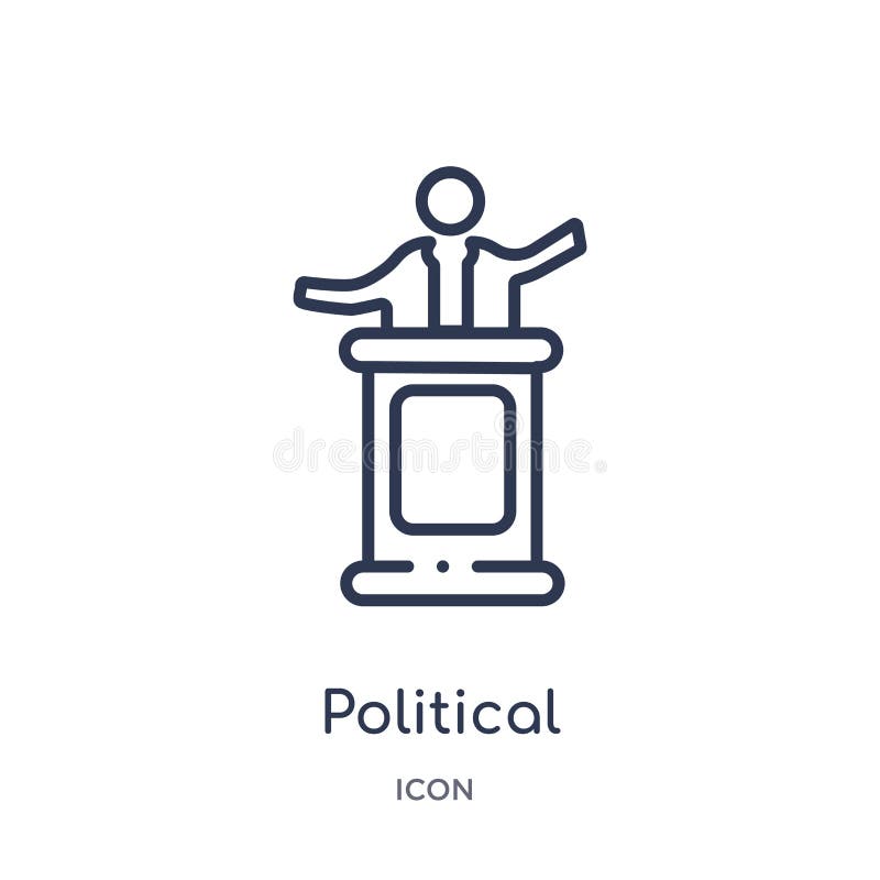 Political Candidate Speech Icon from Political Outline Collection. Thin ... Political Candidate Speech Icon from Political Outline Collection. Thin ...