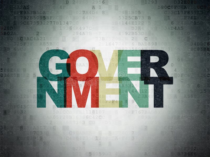Politics Concept: Government on Digital Data Paper Background Stock ...