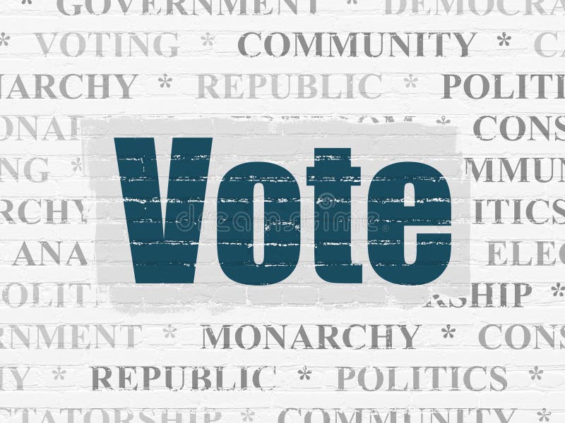 Political Concept: Vote on Wall Background Stock Illustration ...