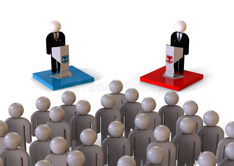 Crowd argument stock vector. Illustration of problems - 9233547