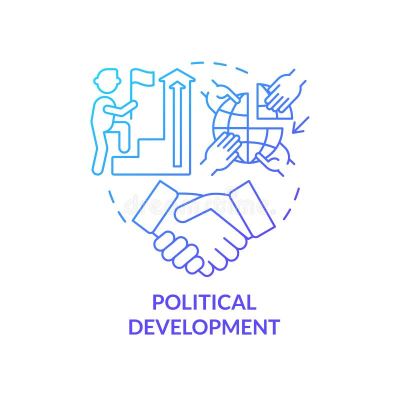 Political Development Blue Gradient Concept Icon Stock Vector ...