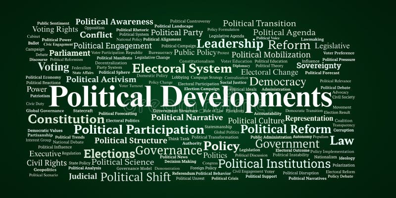 Political Developments Word Cloud. Analysis of Governance, Elections ...