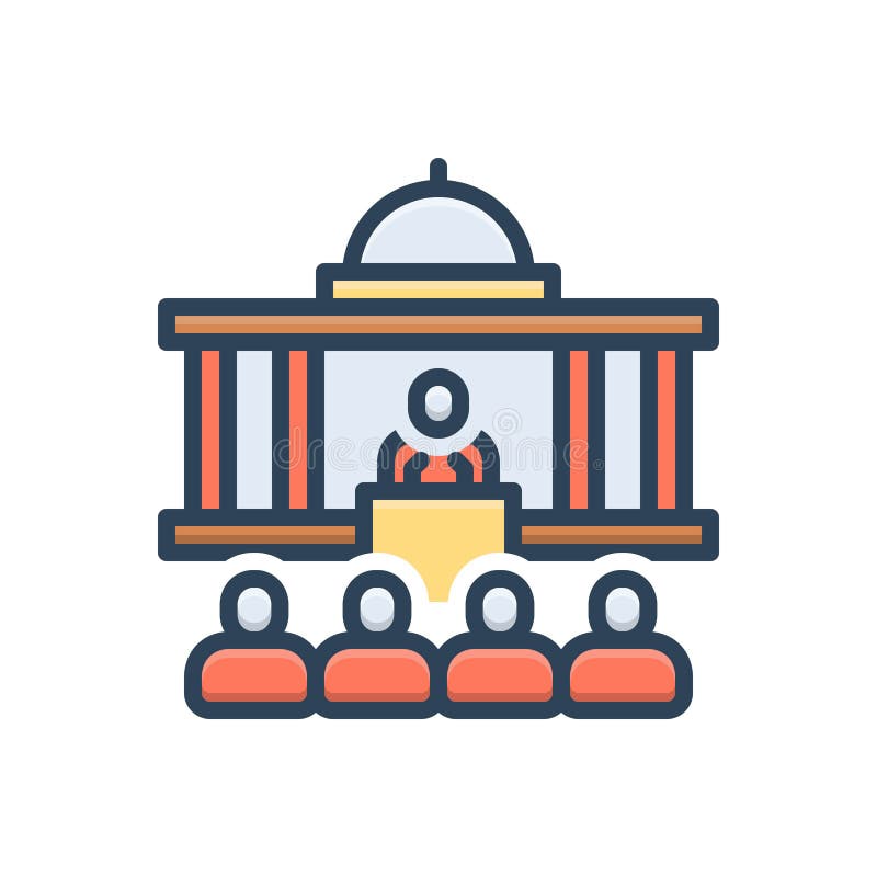 Color Illustration Icon for Political, Governmental and Legislative ...