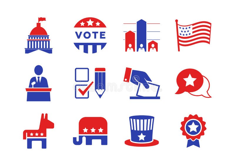 Political Icons stock vector. Illustration of building - 21927058