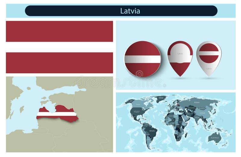Political Infographics Made from Maps and Flags Stock Vector ...
