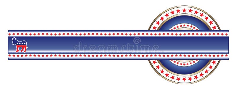 Political Label Democrat Banner Editorial Photo - Illustration of ...