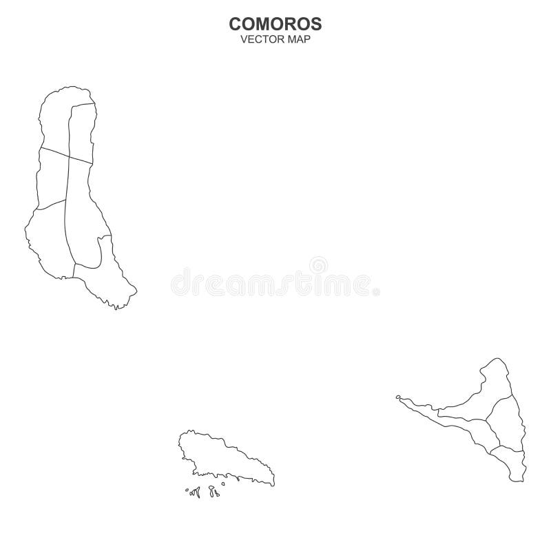Comoros map stock vector. Illustration of arabic, district - 27673840
