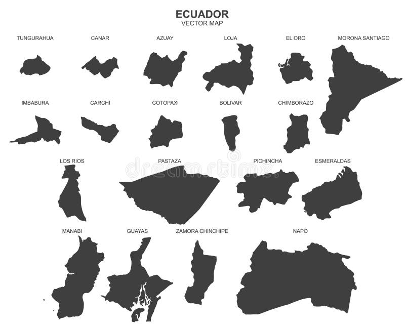 Political Map of Ecuador Isolated on Transparent Background Stock ...