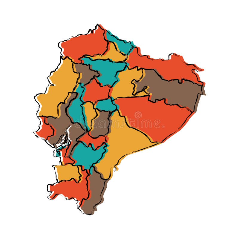 Political Map of Ecuador Isolated on Transparent Background Stock ...