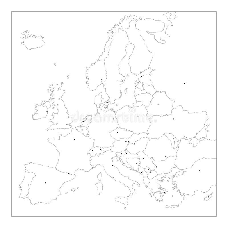 Political Map of Europe with Cities Stock Vector - Illustration of ... Political Map of Europe with Cities Stock Vector - Illustration of ...