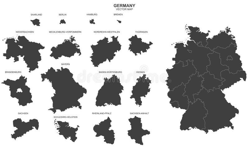 Vector White Map Germany Transparent Background Stock Illustrations ...