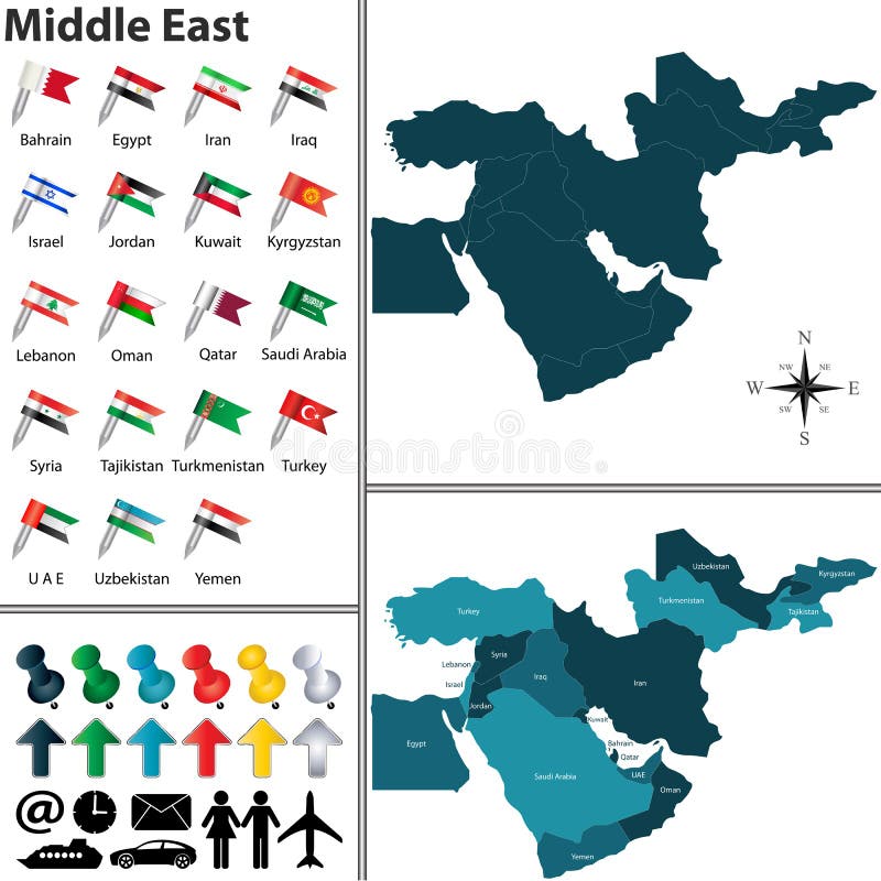 Middle East Map Vector