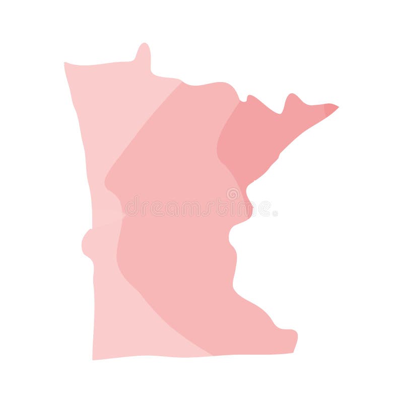 Political map of Minnesota stock vector. Illustration of white - 105466428